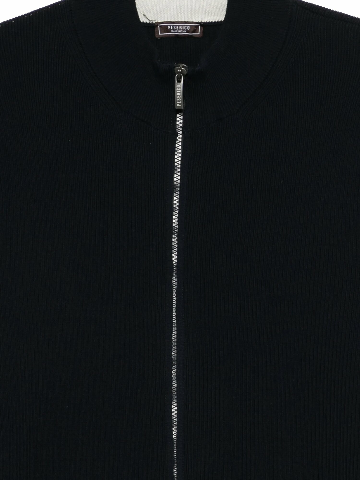 Кардиган PESERICO Zip ribbed knitwear, размер 50, black/black — фото 1
