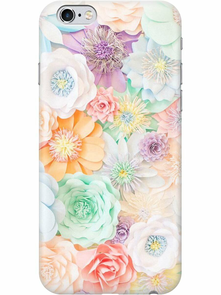 Силиконовый чехол на Apple iPhone 6s / 6 / Эпл Айфон 6 / 6с с рисунком "Цветочное многообразие"