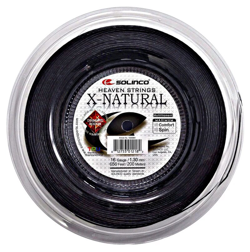 Теннисная струна Solinco X Natural 1.30мм черный (нарезка 12 метров)