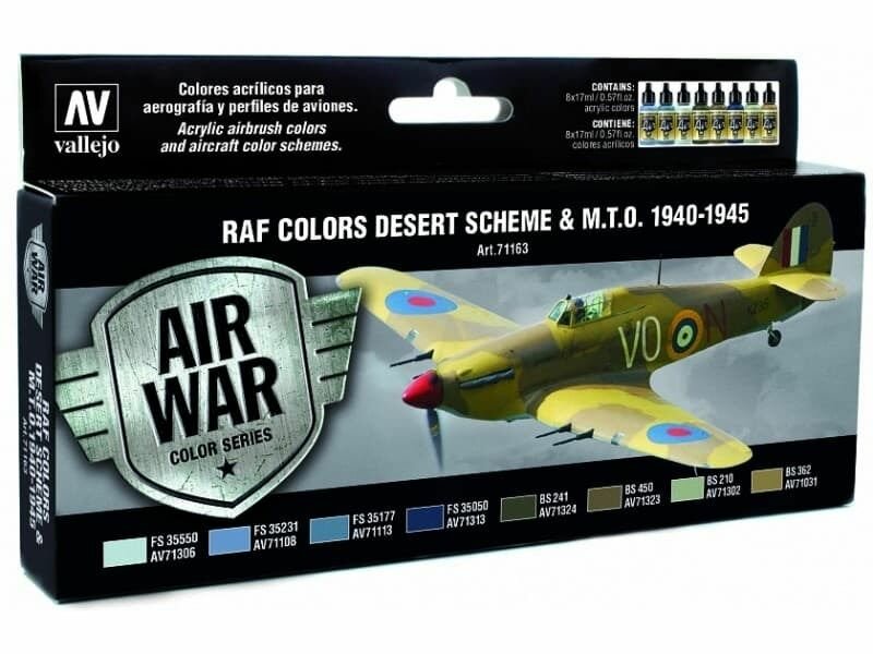 Набор красок 71163 Model Air - WWII RAF Desert Paint set Vallejo 71163