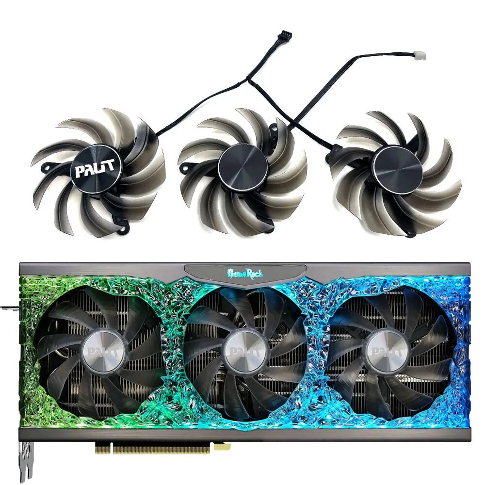 Комплект вентиляторов GameRock, Цвет: 3FANS, для RTX 3070/3080