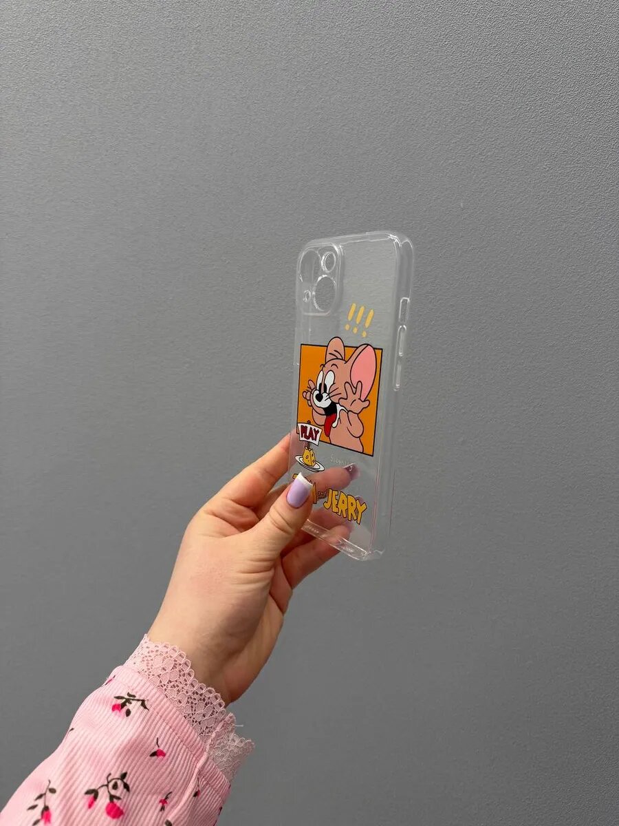Чехол на Iphone 15, интересный принт "Микки Мауса" , женский. — фото 1