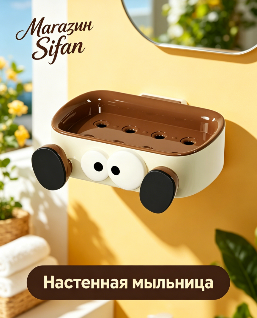 Настенная мыльница, 15*10*4 см, без бытового перфоратора для слива