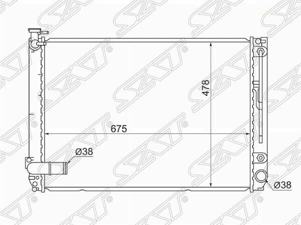 Радиатор Lexus RX 03-09 / SAT TY0003-2GR Toyota Harrier XU30 03-13