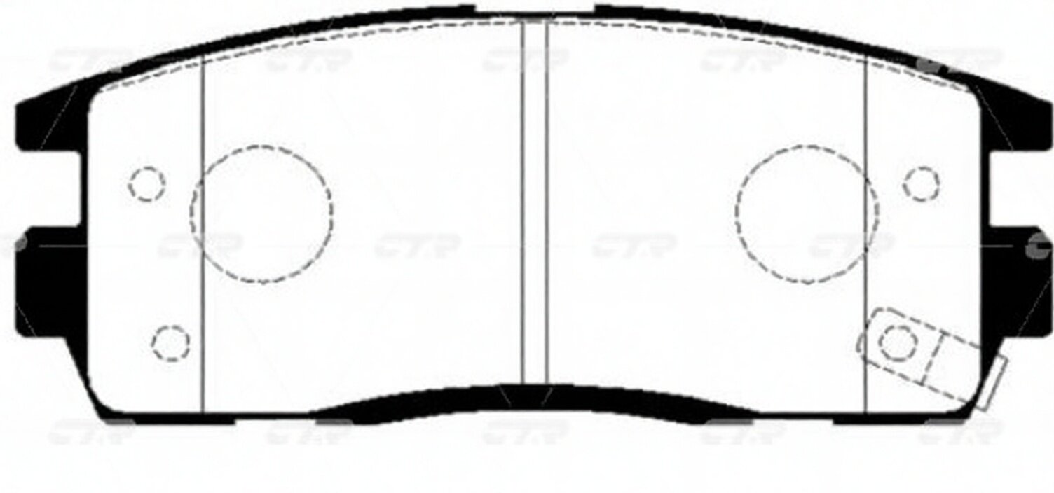 Колодки тормозные дисковые задние Chevrolet Captiva 2.0/2.4 06 (старый арт. CKKD-19) GK0447 CTR арт.