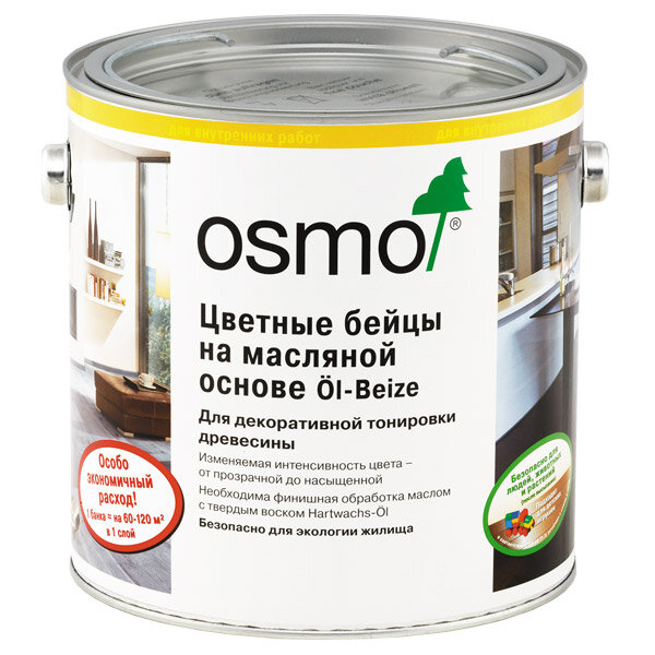Масло Osmo Цветные бейцы на масляной основе, 3564 Дуб Табак (0,22л)