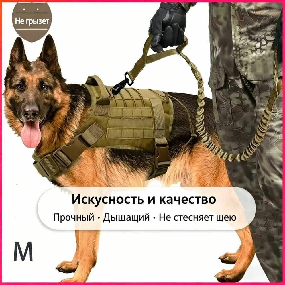 Хит продаж - новый тактический жилет с нагрудным ремнем для собак, жилет для обучения выгулу средних и крупных собак, взрывозащищенный, прочный и долговечный, универсальный для четырех сезонов
