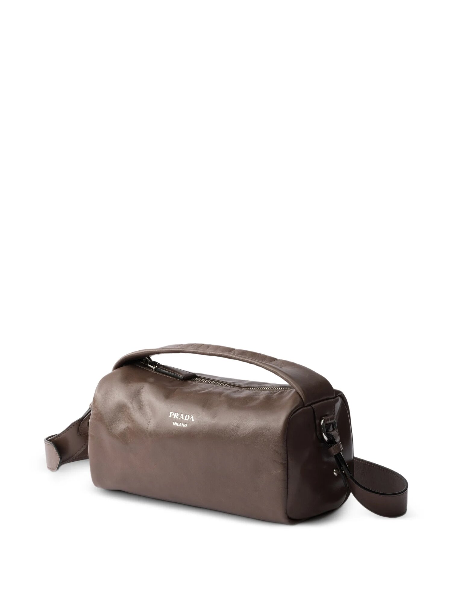 Сумка Prada Leather shoulder bag, коричневый — фото 1
