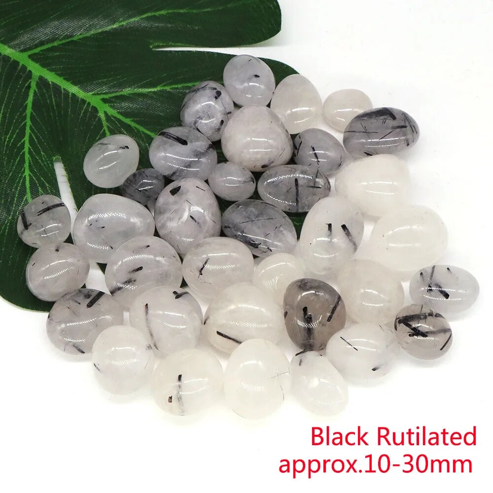Белый Black Rutilated кристалл, 10-30мм