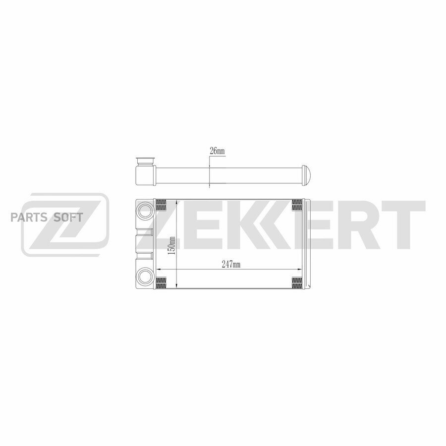 ZEKKERT MK-5173 Радиатор отопителя Uaz Patriot 16-