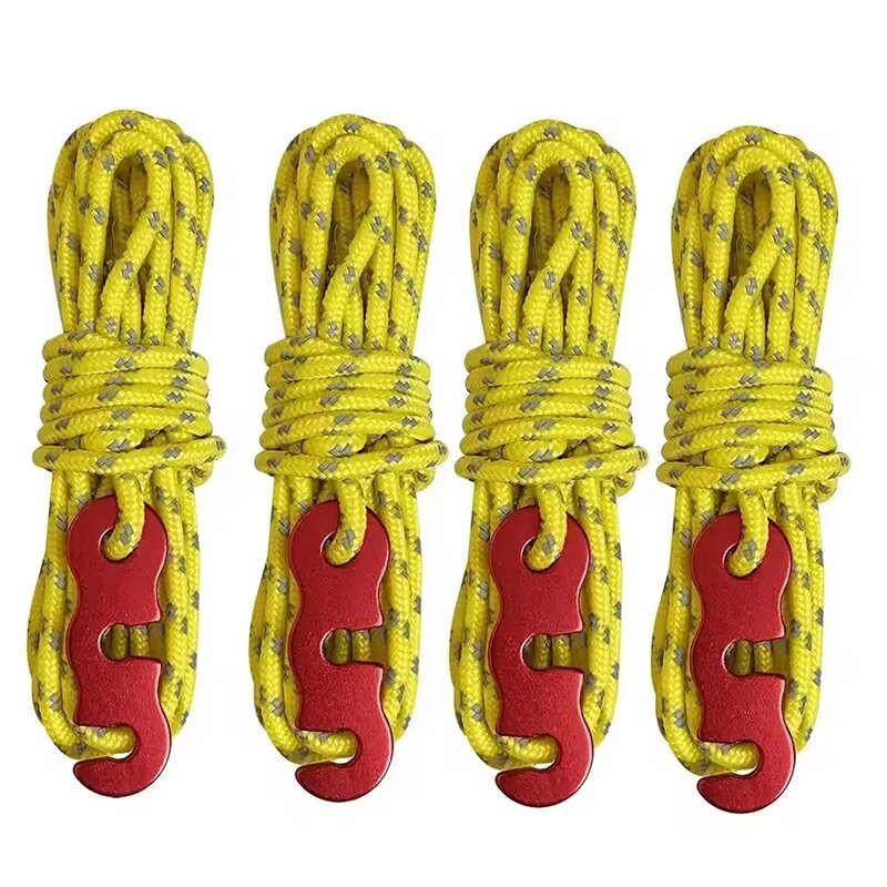 Светоотражающие полиэстеровые тросы для палаток Желтый, YELLOW