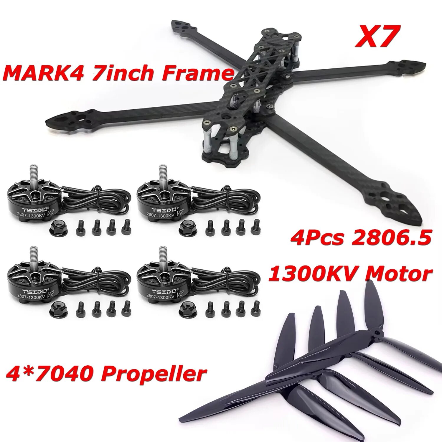 YSIDO Рама для FPV-дрона 295 мм 7 дюймов X7