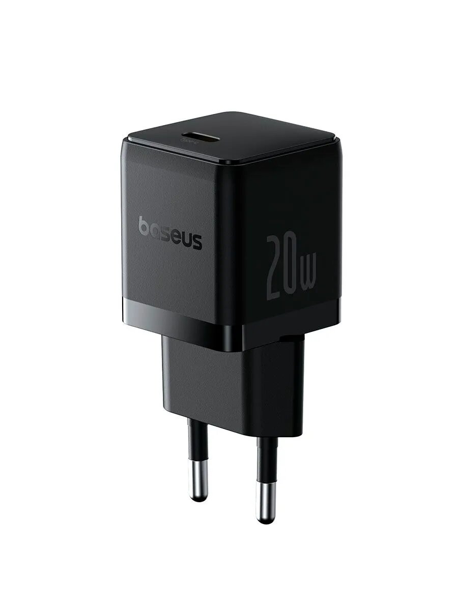 Сетевое зарядное устройство Baseus Palm Fast Charger 1C 20W с кабелем Type-C на Type-C (P10111602113-01) Черное
