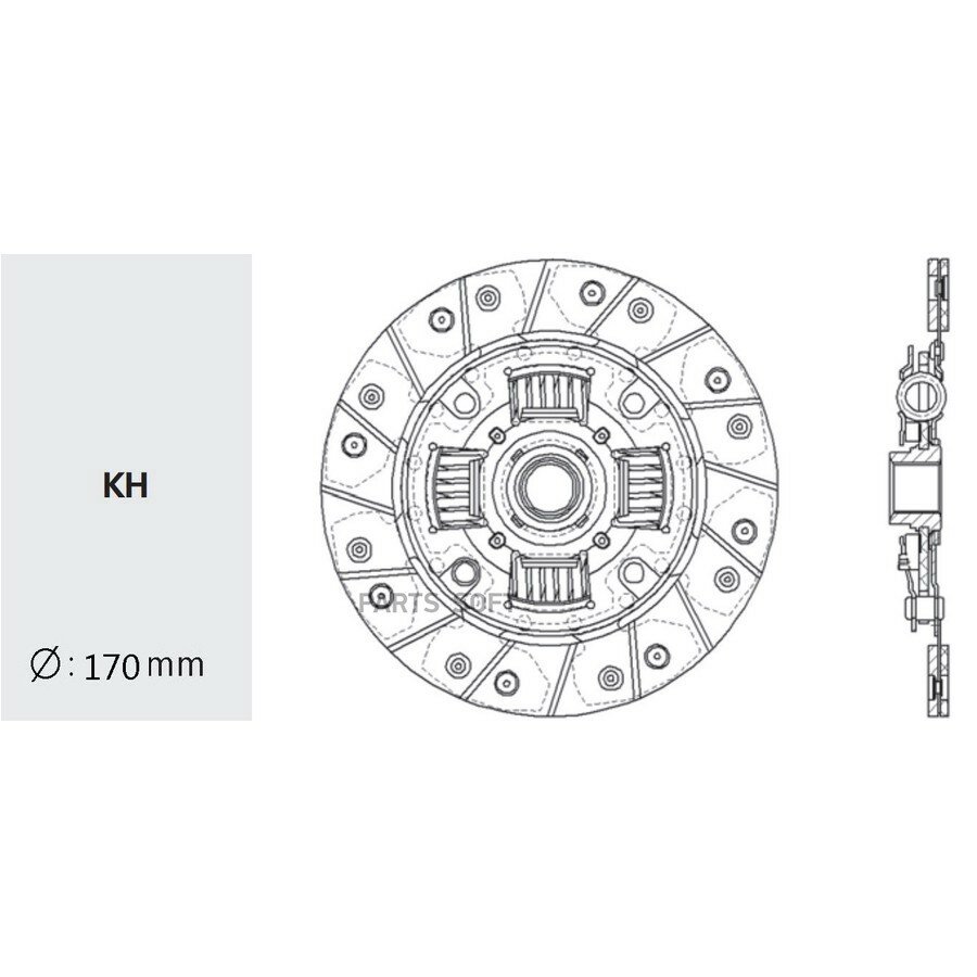Диск сцепления [170-mm] от официального дистрибьютора, VALEO PHC, артикул DW38