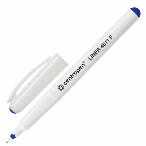 Ручка капиллярная (линер) синяя CENTROPEN "Liner", трехгранная, линия письма 0,3 мм, 4611, 2 4611 0106
