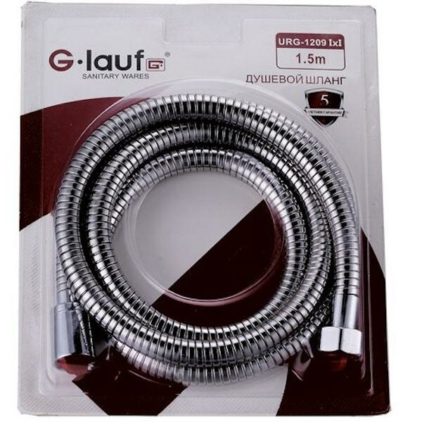 Шланг для душа G-Lauf URG-1209 хром, 150 см, металлическая оболочка