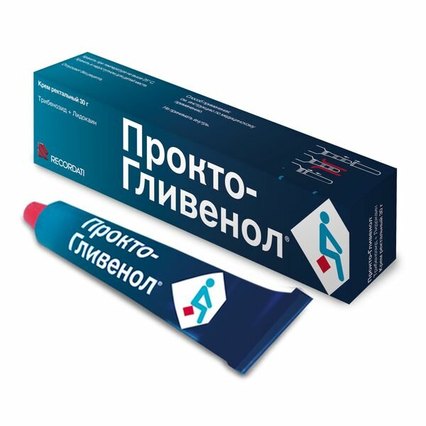 Прокто-гливенол крем ректальный 30г
