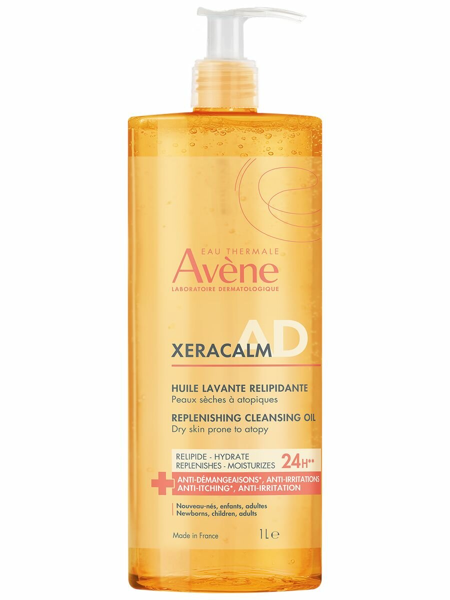 Авен ксеракалм АД Очищающее масло для лица и тела, 1 л / AVENE XeraCalm A.D.