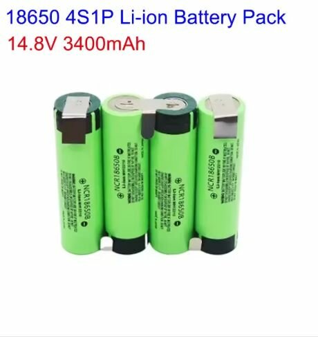 18650 аккумулятор (NCR18650B, 3400mAh/6800mAh, 7.2V 12V 14.4V 18V 21V, 2S1P 3S1P 4S1P 5S1P) для отверта