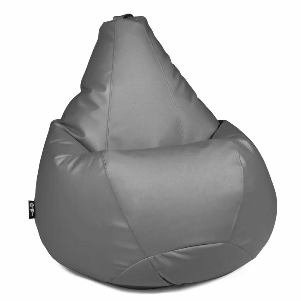GoodPoof Кресло-мешок Груша, Экокожа, Размер XXXXXL, серый