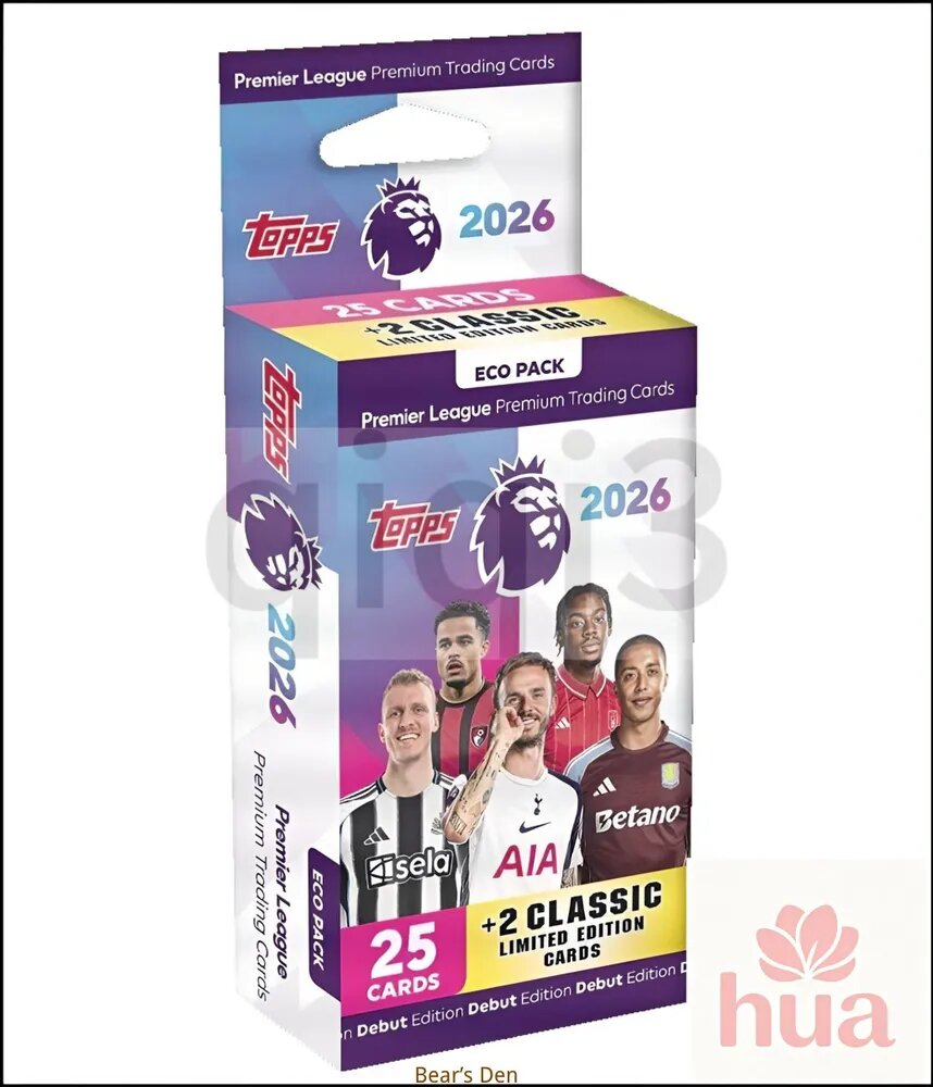 Коллекционный набор Topps Premier League Debut Edition Eco Pack 2026, эксклюзивный бестселлер для поклонников футбола