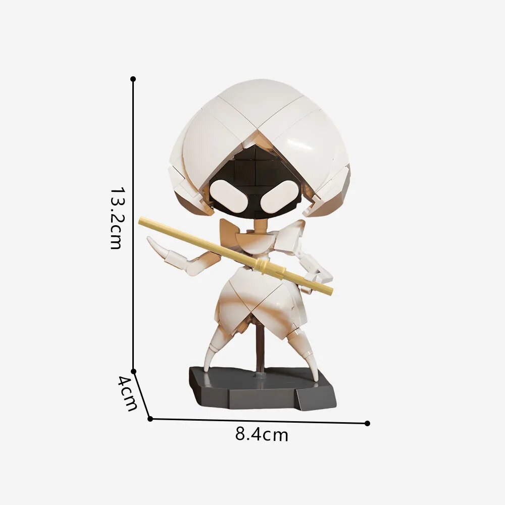 Конструктор MOC: Фигурка Hollow Knight Flea Белый, 137 PCS