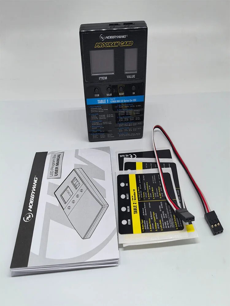 Программа карта HOBBYWING для ESC Platinum, FlyFun, XeRun, EzRun, QuicRun, SeaKing