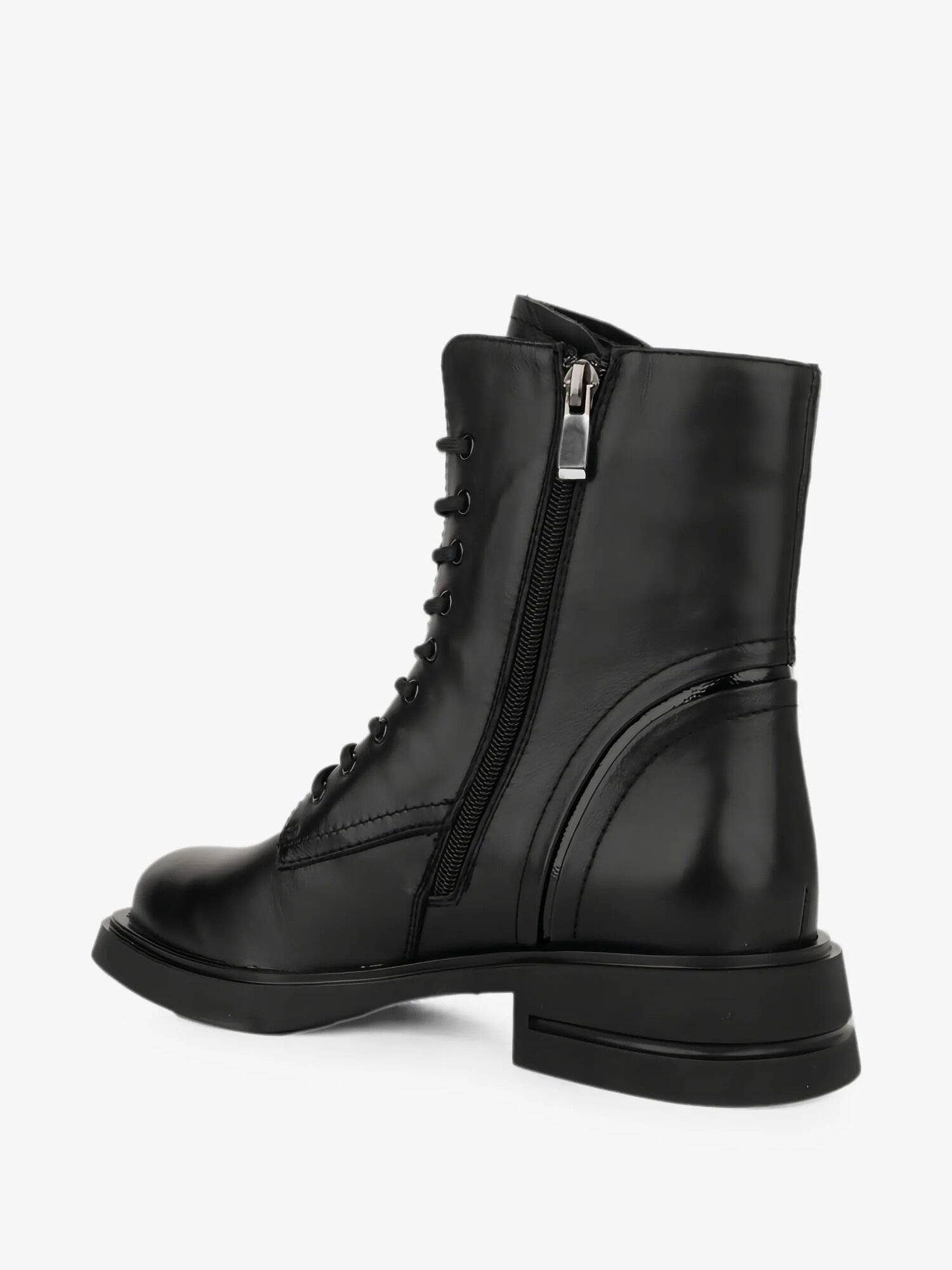 Ботинки LINDA BAUMANN Lace-up leather ankle boots, размер 39, черный — фото 1