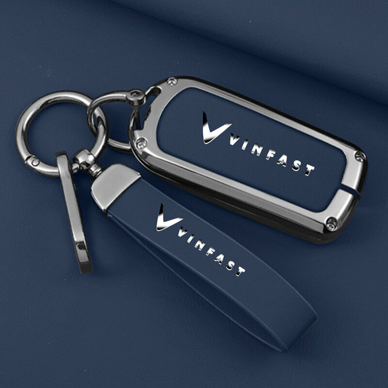 Ключевой кейс для автомобиля Vinfast E Model - Глубокий синий цвет, с стандартным креплением для автоключей