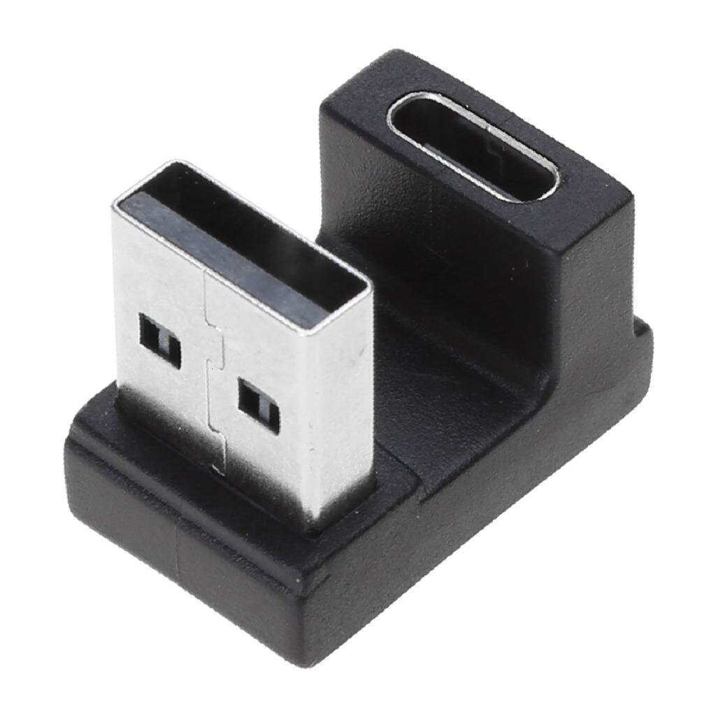 Кабель-адаптер USB 3.0 (M) — Type C (F) 90°, U-образная спинка