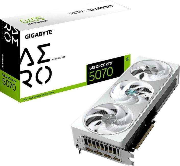 GIGABYTE AERO GV-N5070AERO OC-12GD (GeForce® RTX 5070) 12 Гб, GDDR7, 192 бита, PCI Express, 3xDP,1xHDMI