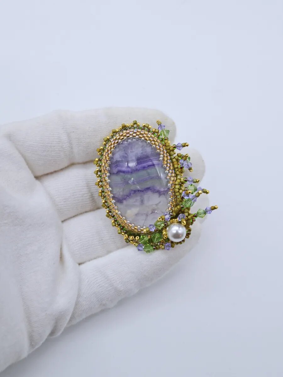Брошь, кристалл, кристаллы Swarovski