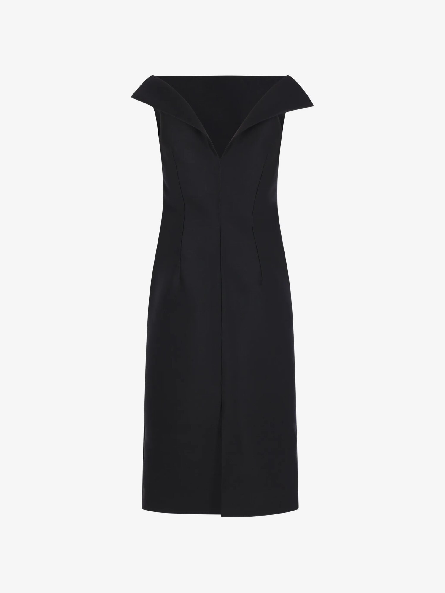Платье BALENCIAGA Off-shoulder midi dress, размер 36, черный — фото 1