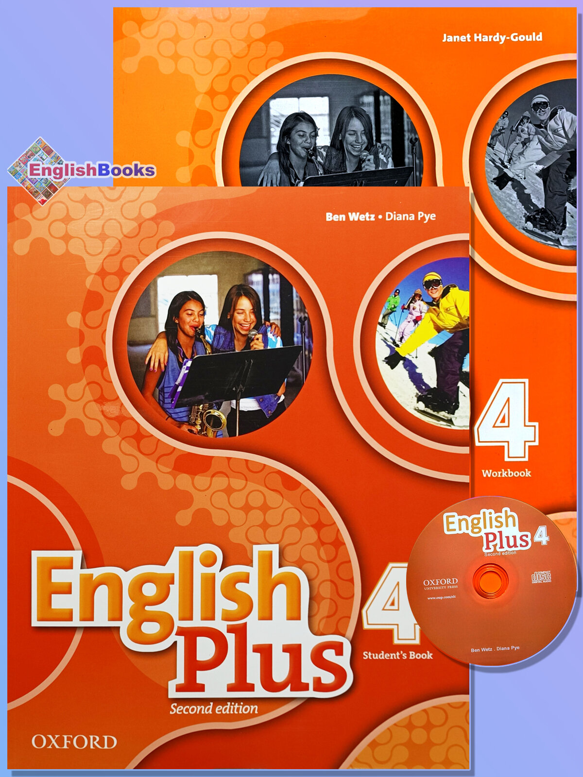 English Plus 4 Second edition, комплект учебник (students Book), рабочая тетрадь (workbook), CD