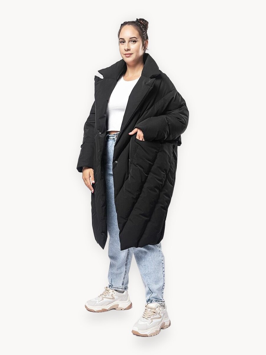Пуховик Зимний женский оверсайз