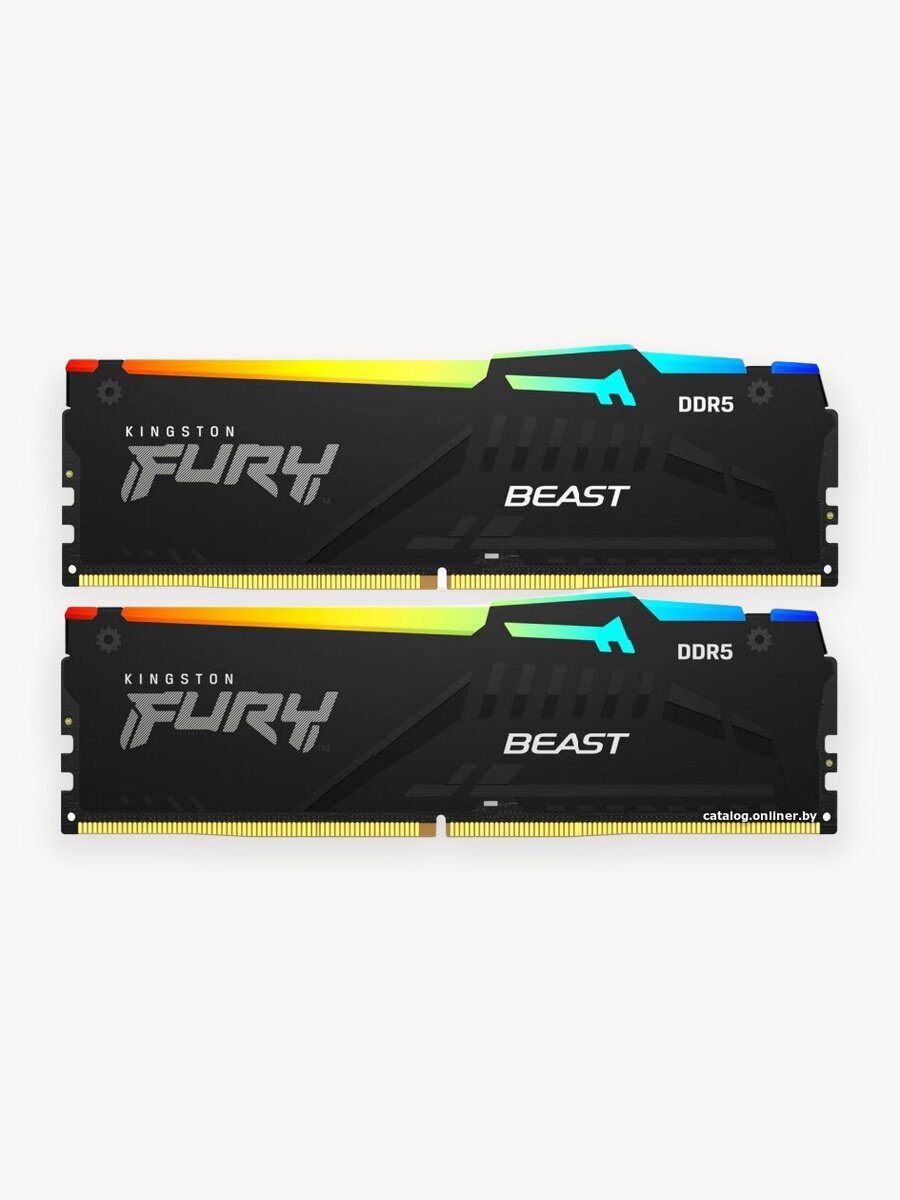 Оперативная память Kingston Fury Beast KF560C36BBEAK2-16 DDR5 - 2x 8ГБ 6000МГц, DIMM, Ret