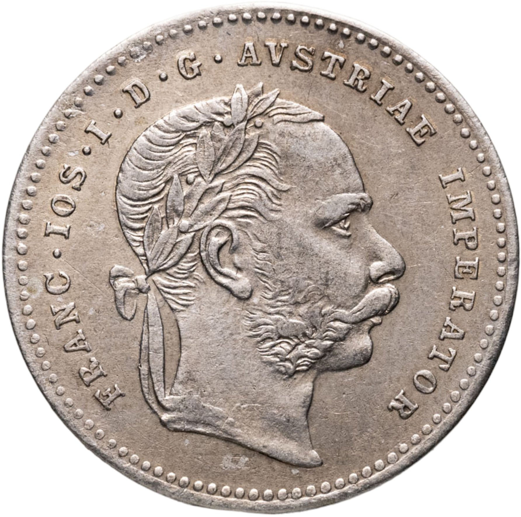 Австро-Венгрия 20 крейцеров kreuzer 1868 для Австрии, Серебро 500, в сохранности XF-AU