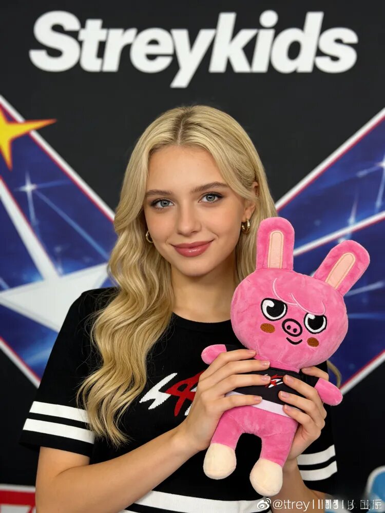 Мягкая игрушка STRAY KIDS SKZOO, стрей кидс, персонаж, розовый, 22 см