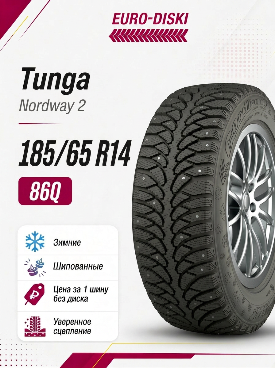 Зимние шины 14/185/65 Tunga Nordway 2 86Q Ш