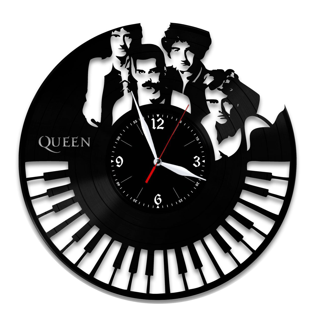 Настенные часы из виниловой пластинки "Queen"