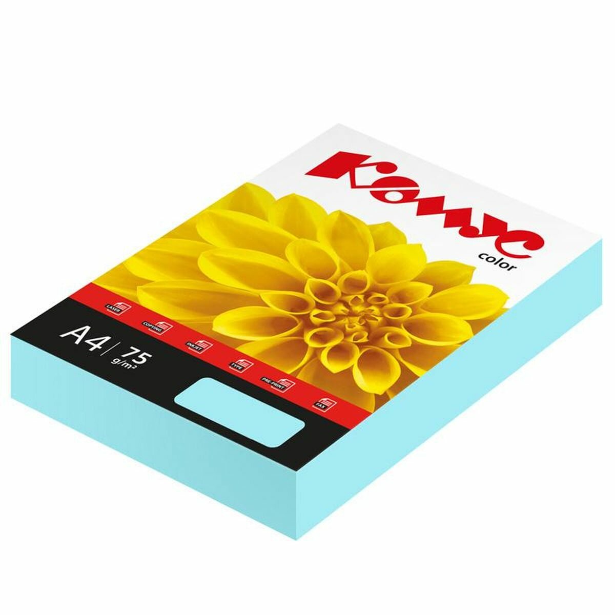 Бумага цветная А4 Комус Color, океан пастель, 80 г/кв. м, 500 листов (619947)