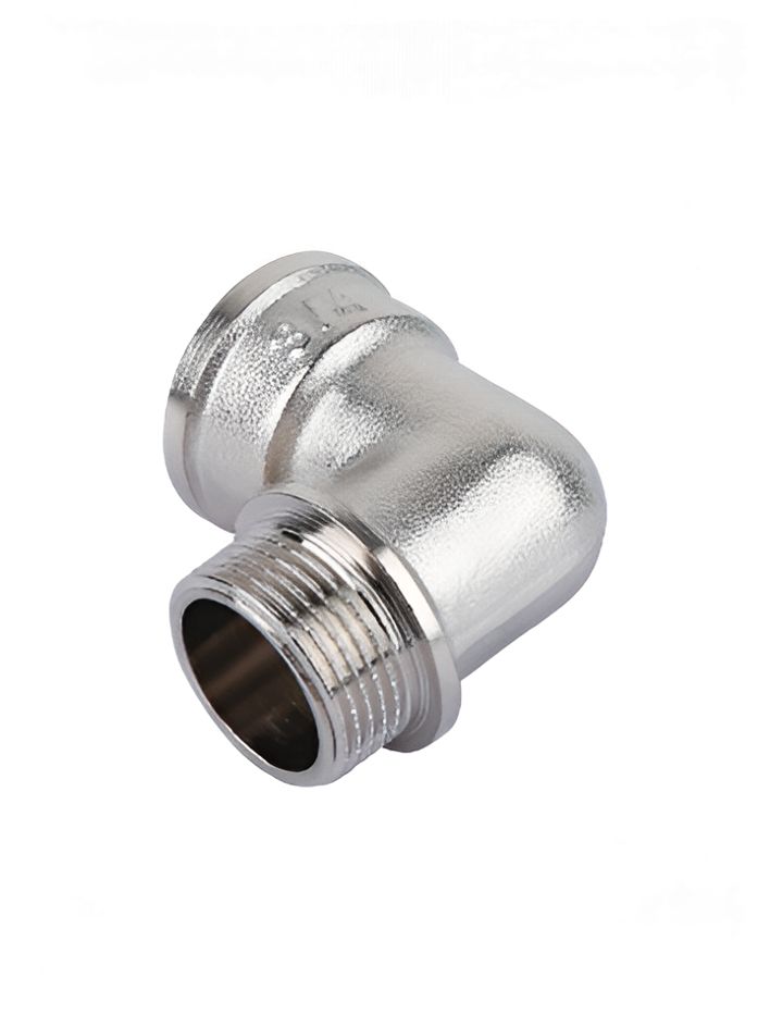 Уголок никелированный 3/4" ВР/ВР 90 градусов (гайка/гайка) TIM / ZEISSLER ZSr.162.0305 — фото 1