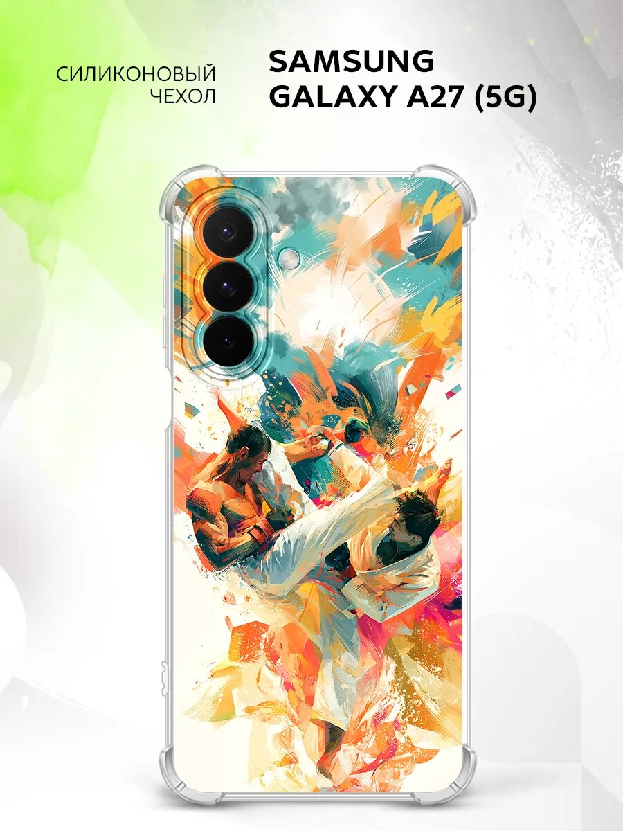 Чехол на Samsung Galaxy A27 (5G), Самсунг Галакси А27 (5Г) бампер, противоударный, с картинкой бойцы акварель