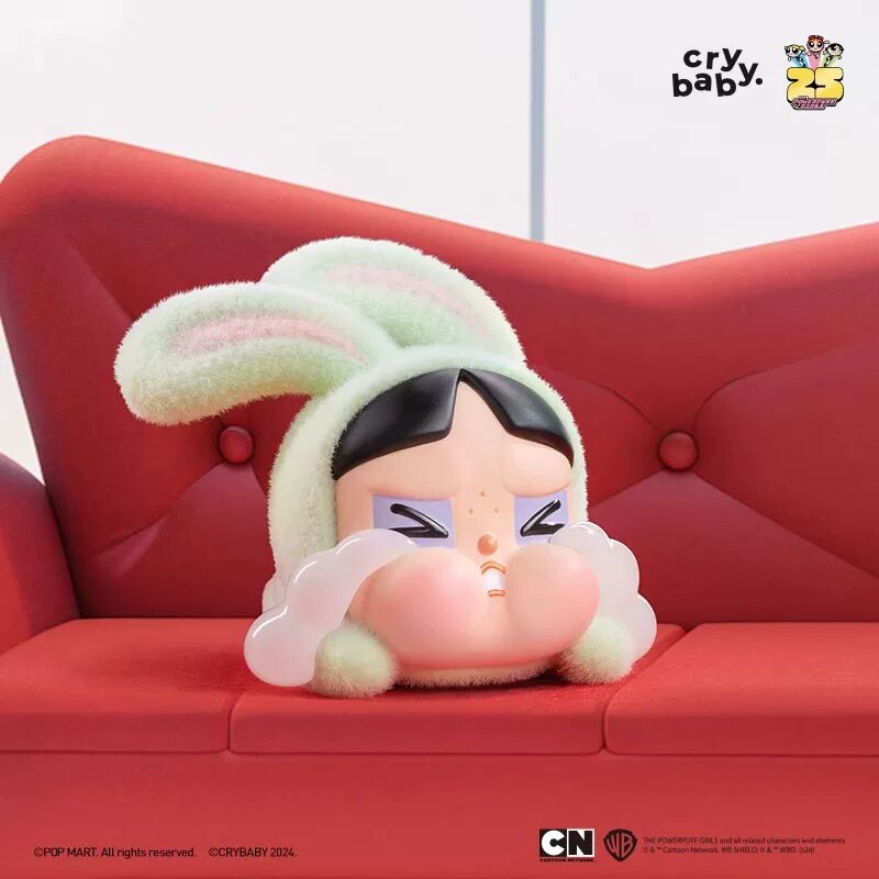 CRYBABY x Powerpuff Girls Пом Заяц Фигурка Слепой Бокс Неповрежденная Одиночная