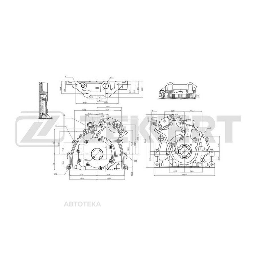 Насос масляный Opel Insignia 08- Peugeot 407 (6C_) 09- LR Range Rover IV 12- Citroen C5 III 09- ZEKKERT MS1009
