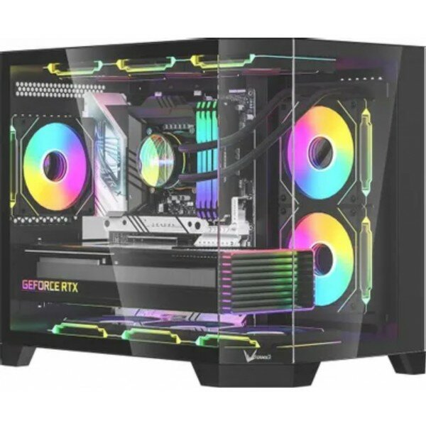 Корпус Formula Crystal Z6M Floe черный без БП mATX 4x120mm 2xUSB3.0 audio bott PSU CRYSTAL Z6M FLOE