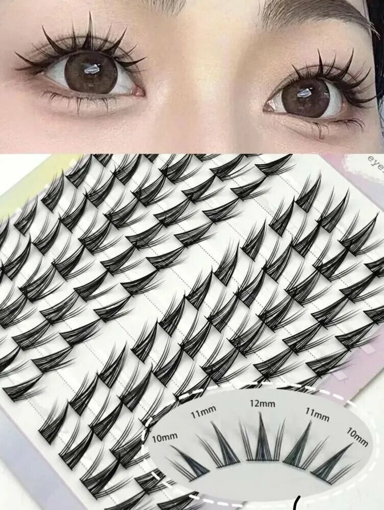 Накладные ресницы сакура 100 пучков 10 линий