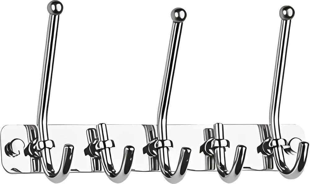 Крючок Haiba HB201-5 из нержавеющей стали, 5 крючков, хром, вешалка для полотенец в ванную