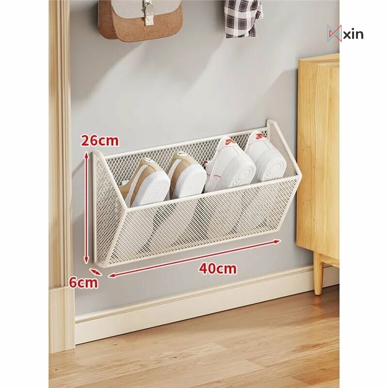 Обувница настенная, металл, 10 см x 40 см x 26 см, крепление к стене, открытая