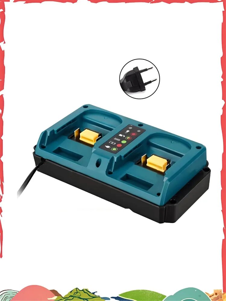 Для Быстрой Зарядки Литиевых Батарей 14.4V 18V DC18RD DC18RC С Евро-Вилкой BL1830 BL1850B BL1860B BL1430 BL1460